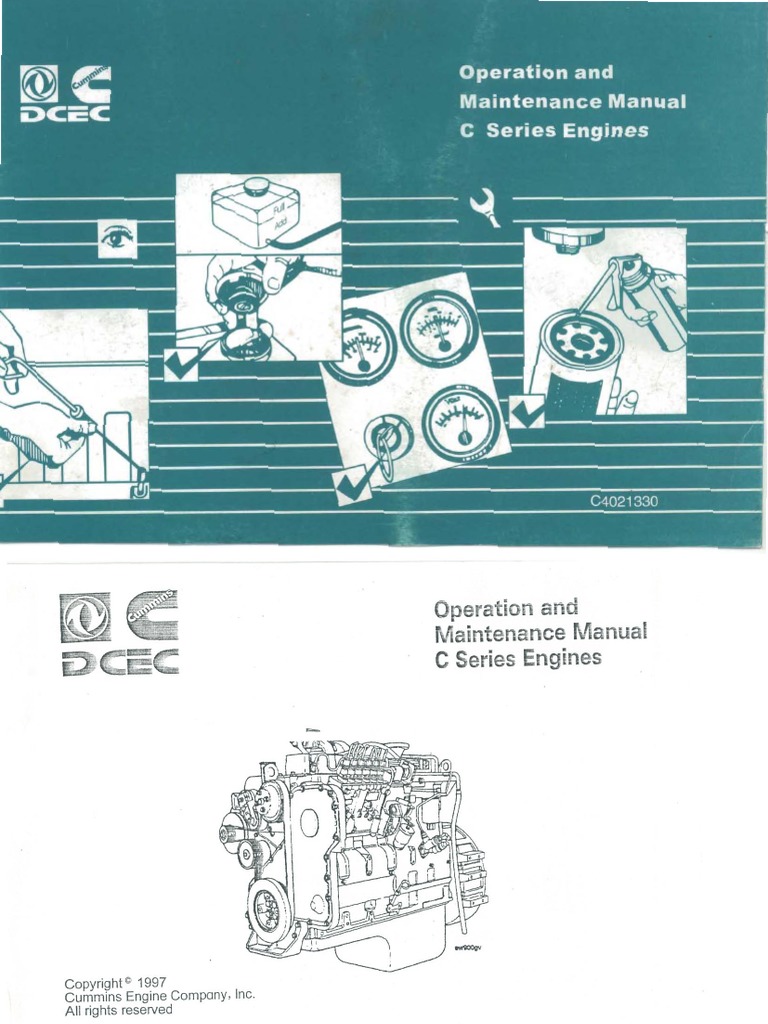Operation and Maintenance Manual C Serial Engine CUMMINS | PDF