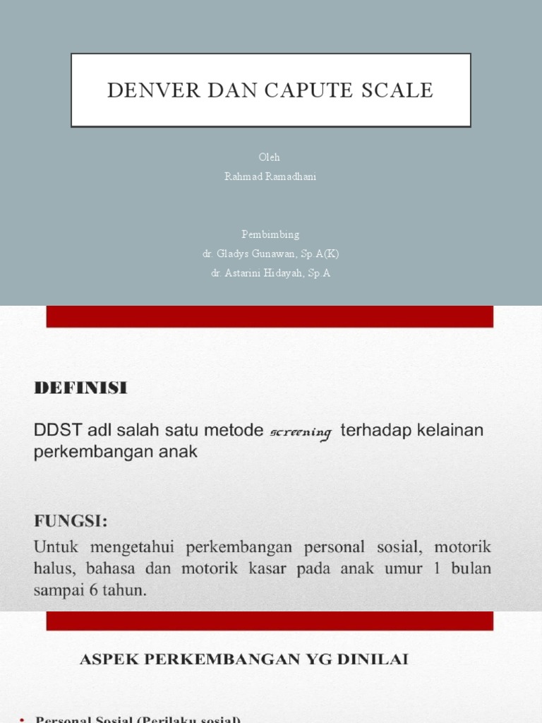 Denver Dan Capute Scale | PDF