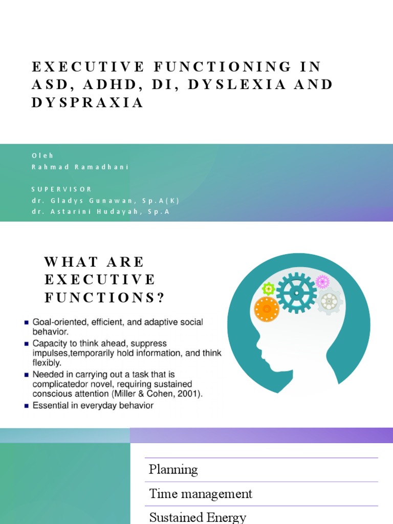 Executive Functioning in Asd, Adhd, Di, Dyslexia, Dyspraxia Revisi | Download Free PDF ...