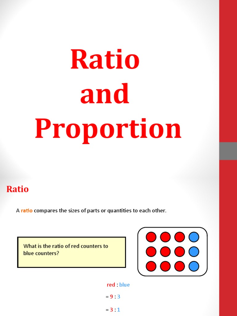 Ratio and Proportion | PDF | Ratio | Quantity