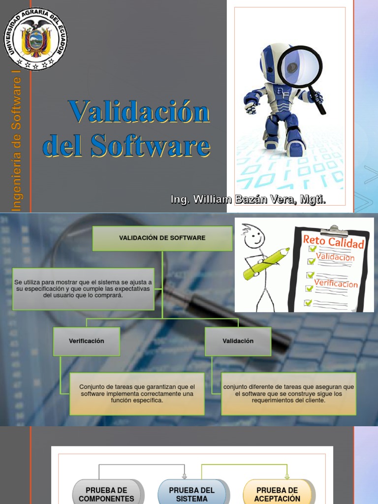 Clase # 4 - Validación Del Software | Descargar gratis PDF | Software | Edad de información