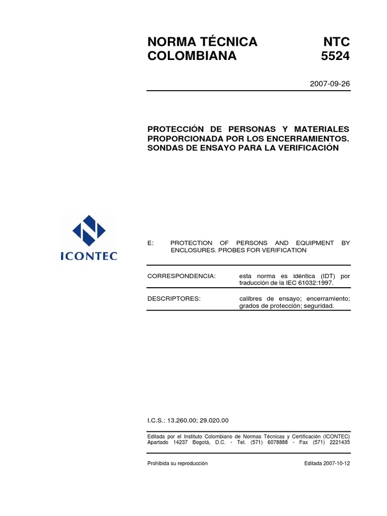 NTC5524 - Iec 61032-1997 | PDF