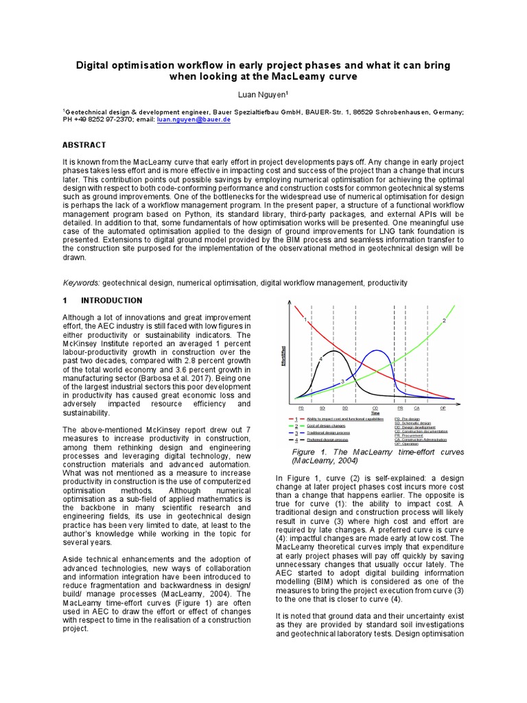 Digital Optimisation Workflow in Early Project Phases and What It Can Bring When Looking at The ...