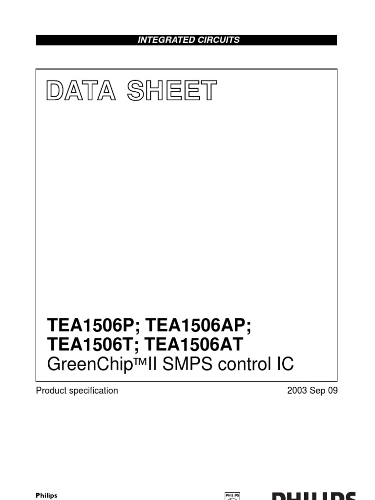 Datasheet Tea 1506 | PDF