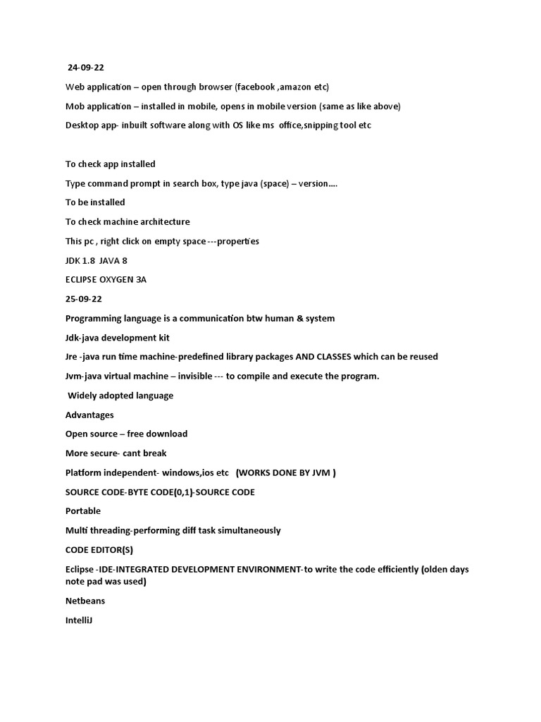 Notes Java Pdf Method Computer Programming Class Computer 