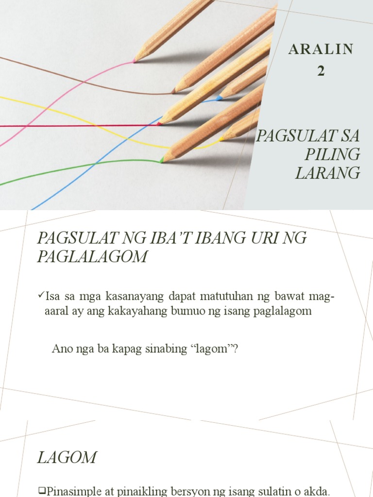 Pagsulat Sa Piling Larang | PDF
