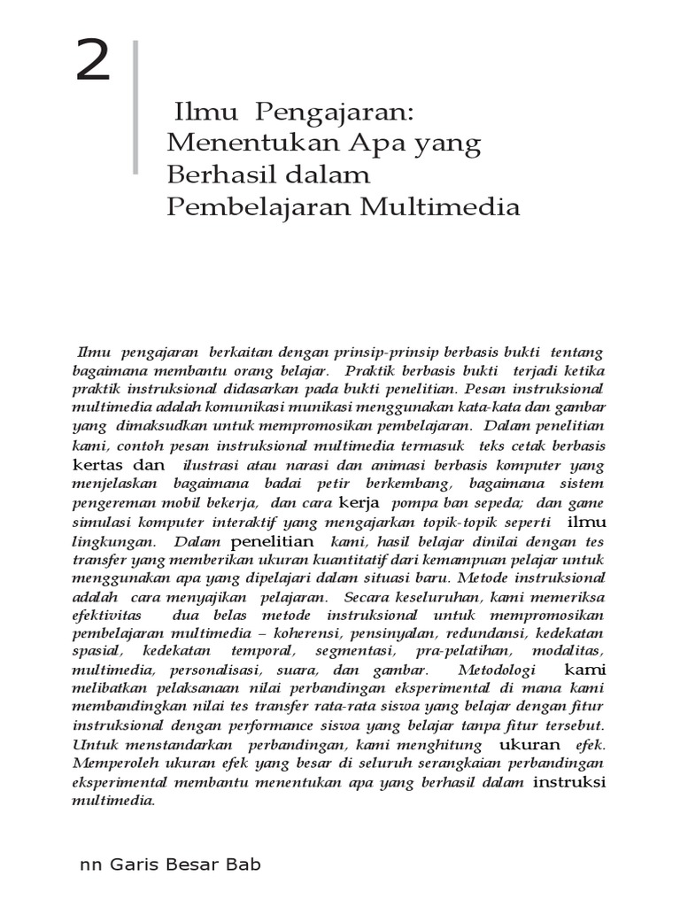 Chapter 2 Multimedia For Learning | PDF