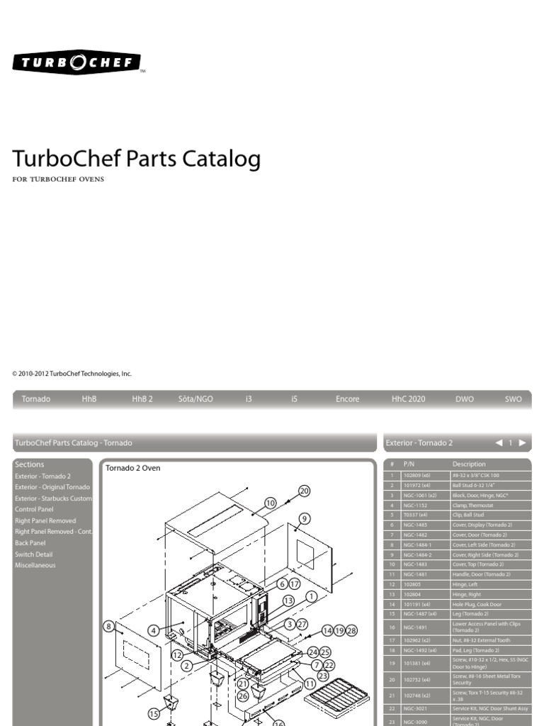 TurboChef Parts Catalog | PDF | Electronics | Electrical Engineering
