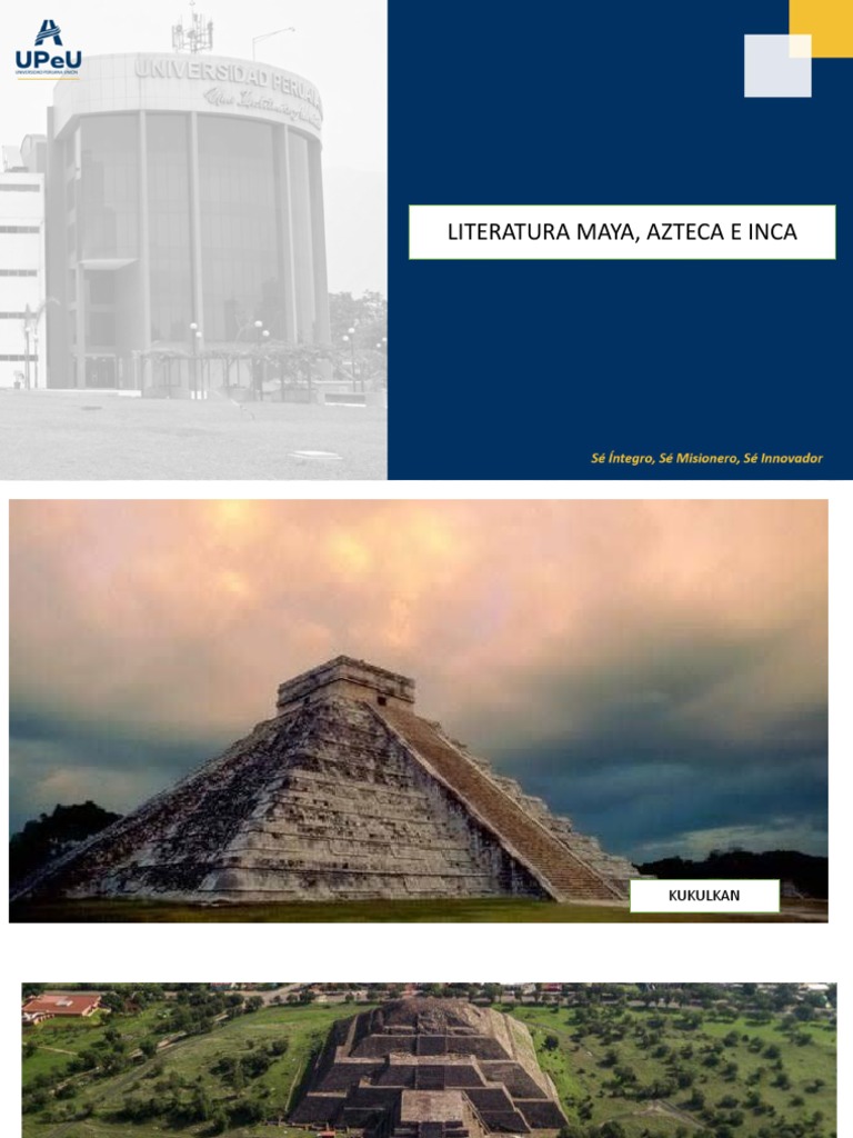 1 PPT Literatura Maya, Azteca e Inca | PDF | Civilización maya | Imperio Inca