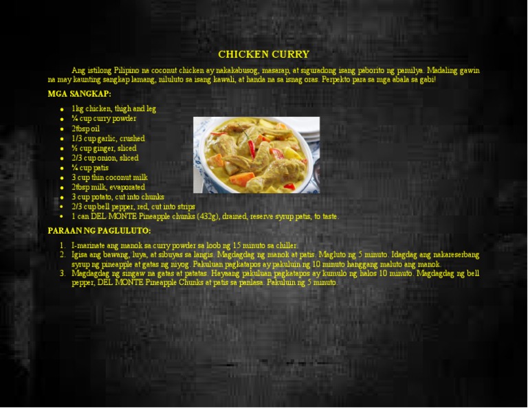 Chicken Curry | PDF