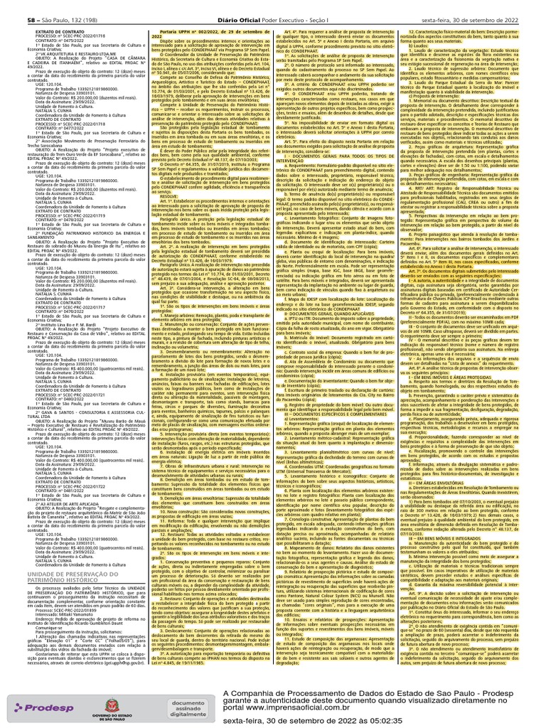 Procedimentos para solicitação de aprovação de intervenções em bens ...