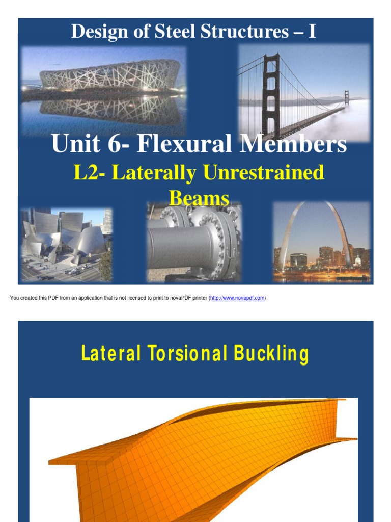 L16 - Laterally Unrestrained beams | PDF | Buckling | Beam (Structure)
