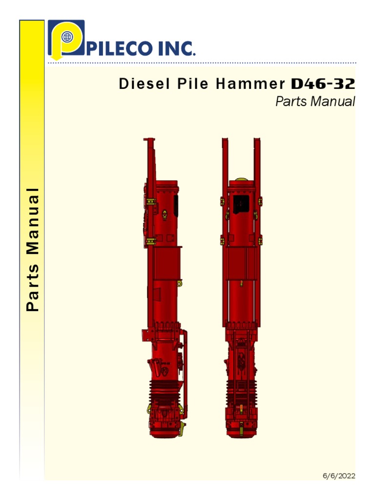 D46-32 Diesel Hammer Parts Manual | PDF | Pump | Hydraulics