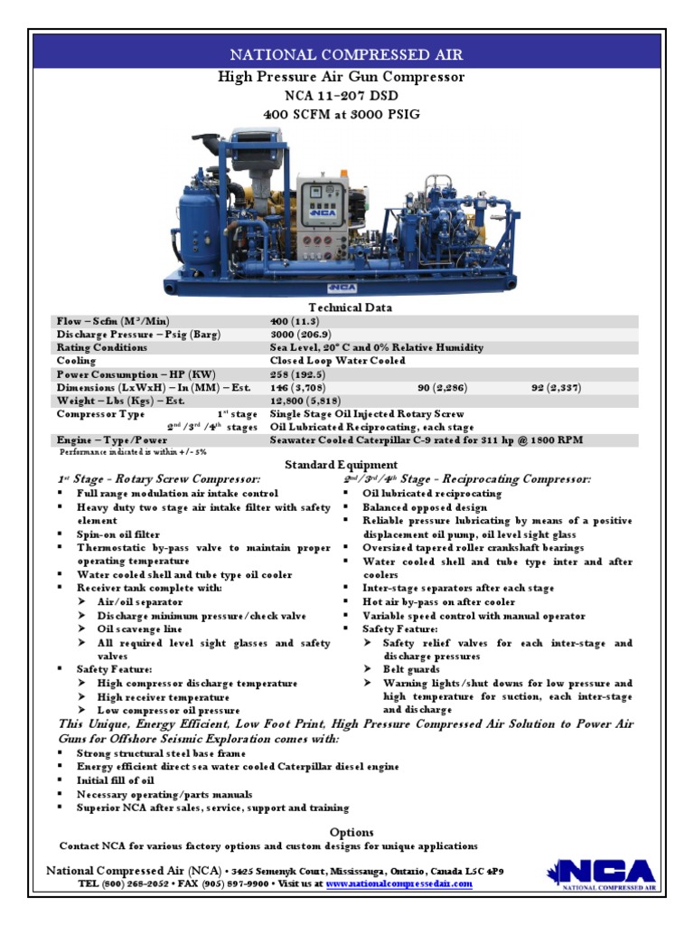 10A - NCA 11-207 Marine Seismic Air Gun Compressors | PDF | Valve ...