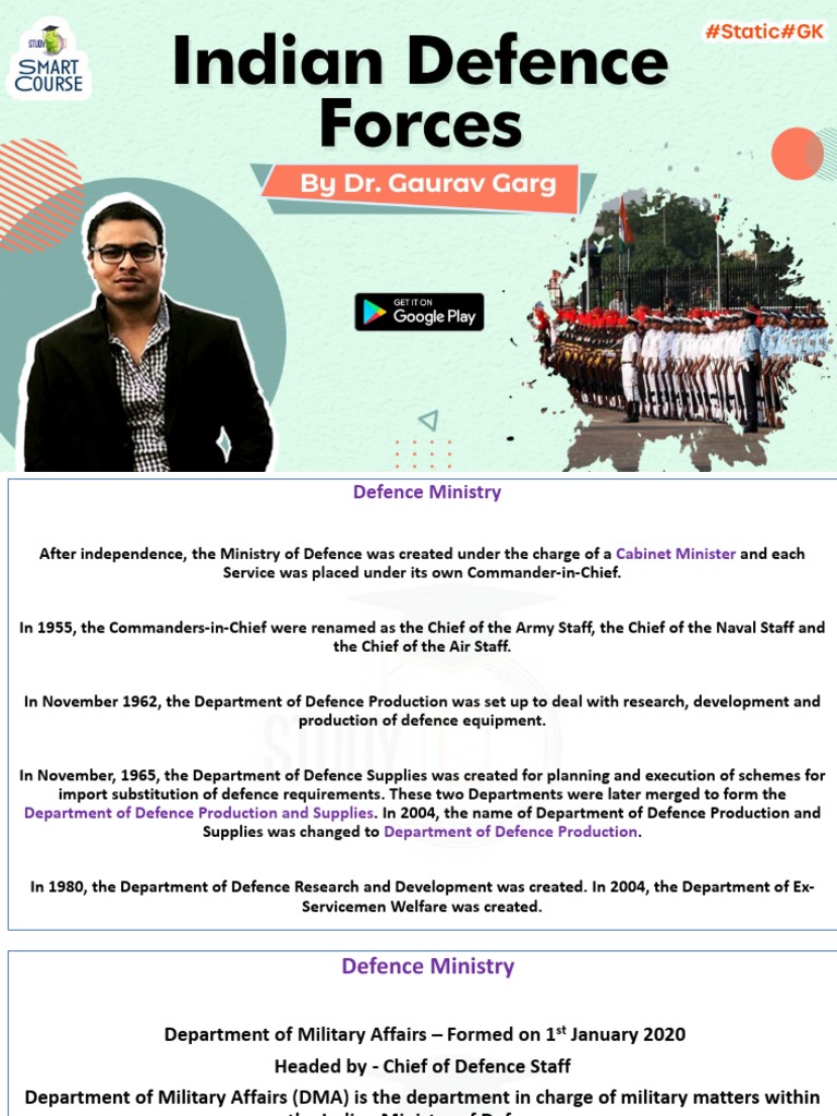 Indian Defence Forces PP T | PDF | Government Of India | Military ...