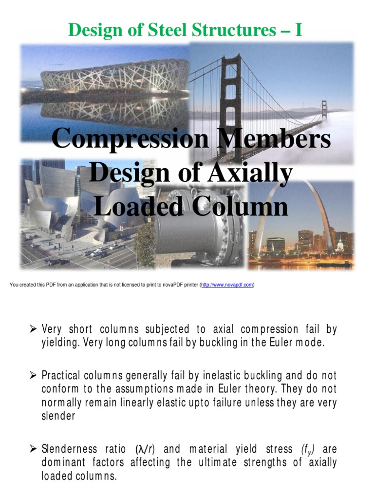 L13 - Design of Compression Members - Axially Loaded | PDF | Buckling ...