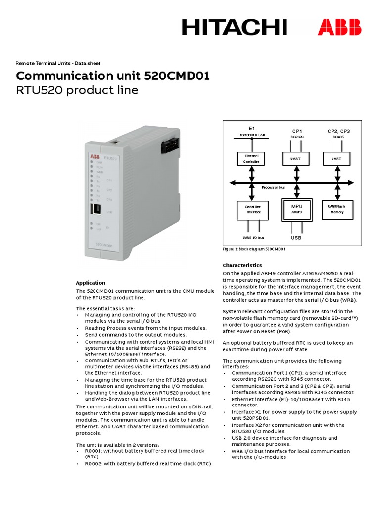 520CMD01 DS en | PDF | Input/Output | Usb