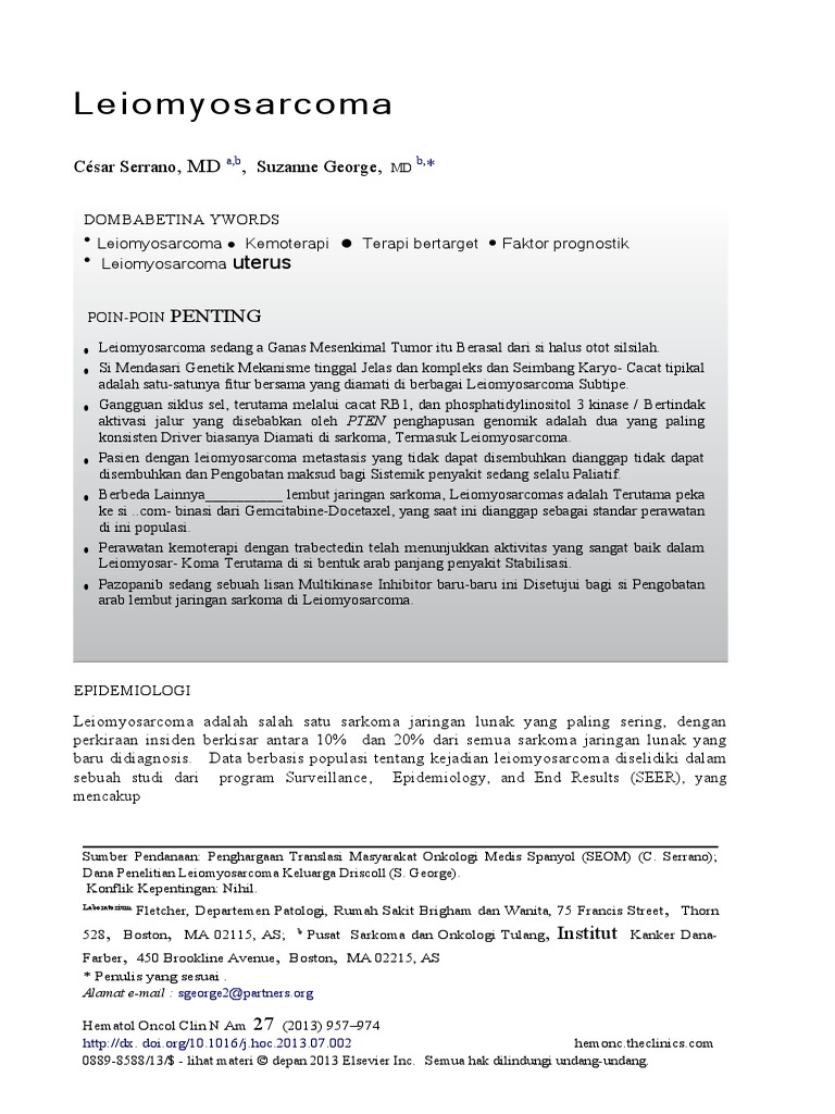 Lei Om Yo Sarcoma | PDF