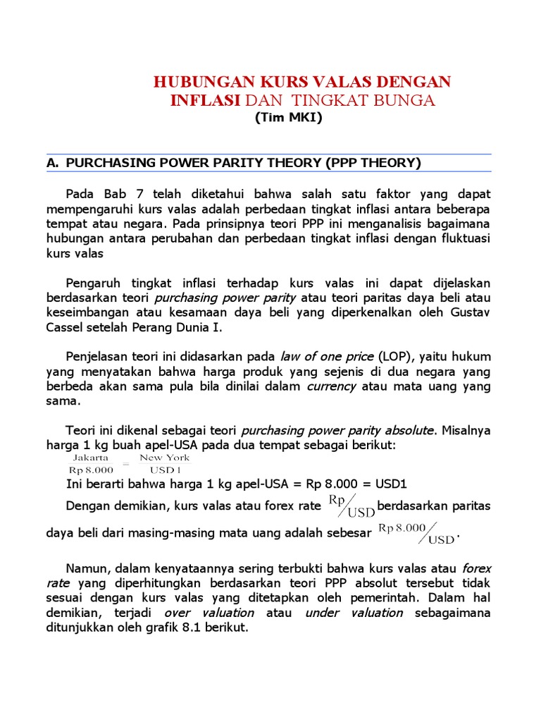 Teori Kurs Valas dan Inflasi | PDF