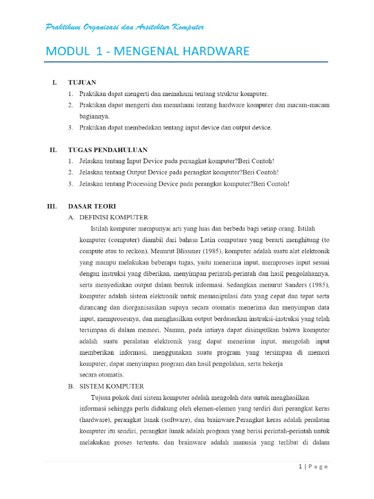 Modul 1 - Mengenal Hardware - PDF | PDF