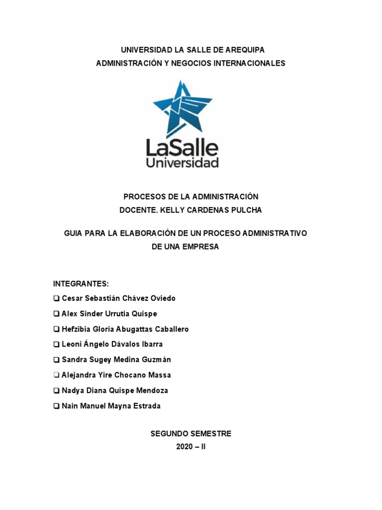 Trbajo Final de Procesos 100% Completo | PDF | Marketing | Business