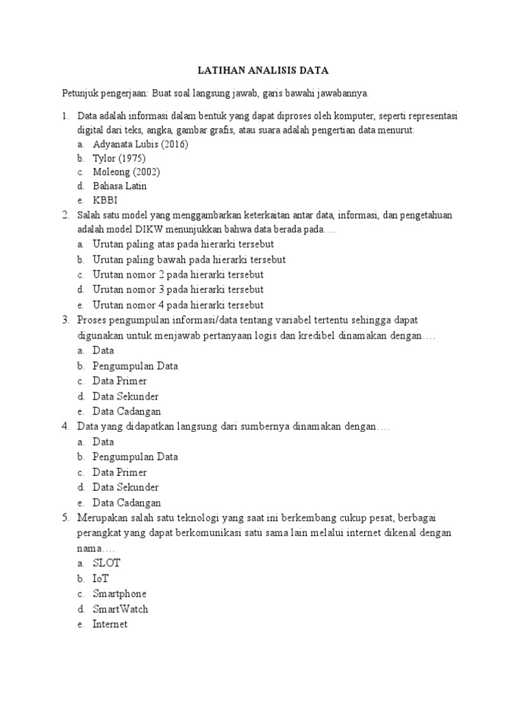LKPD Analisis Data | PDF
