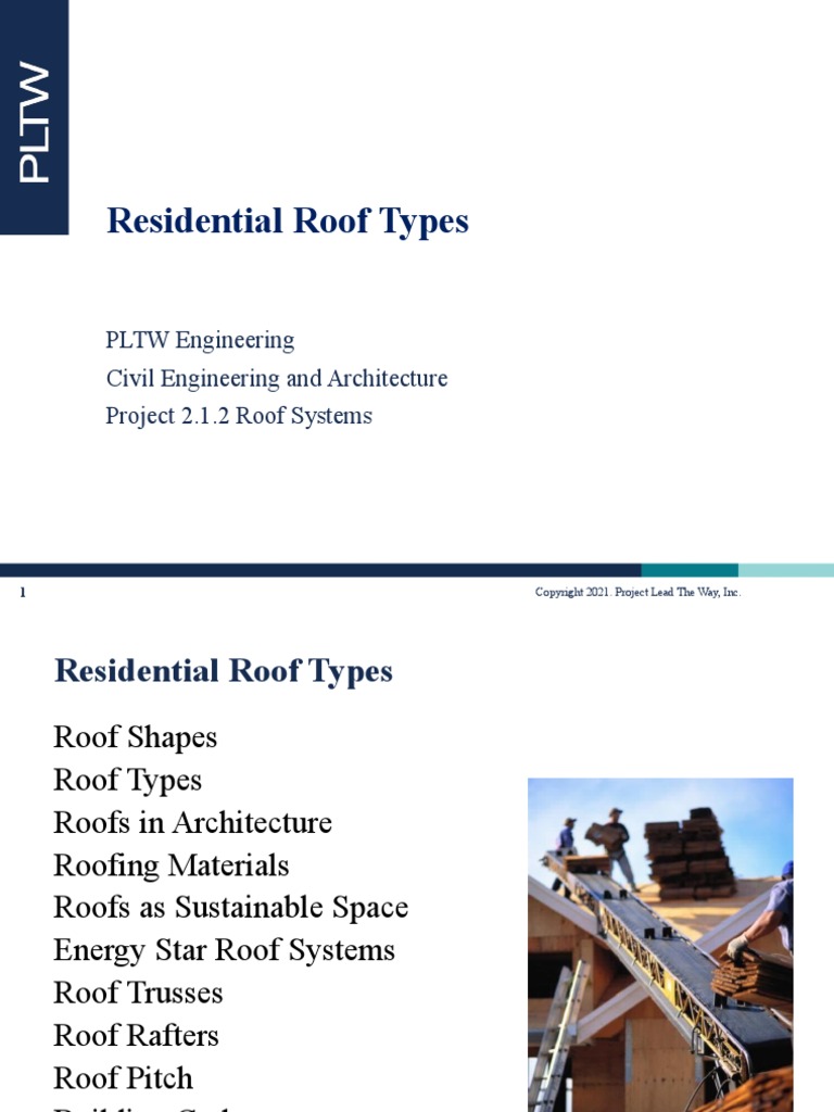 Cea 212 ResidentialRoofTypes | PDF | Roof | Structural Engineering