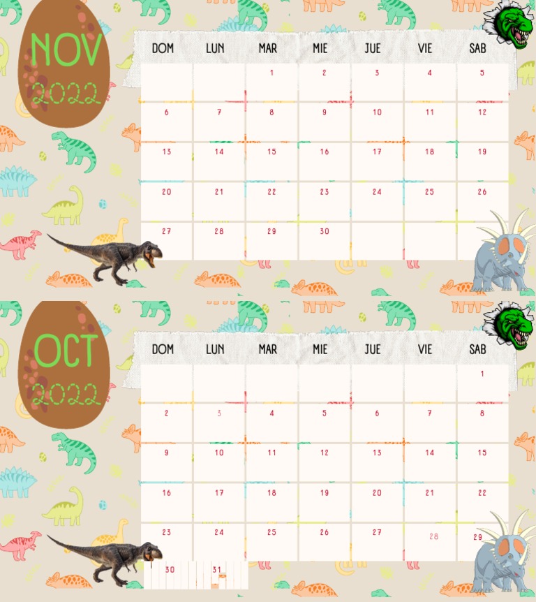 Calendario Dino | PDF