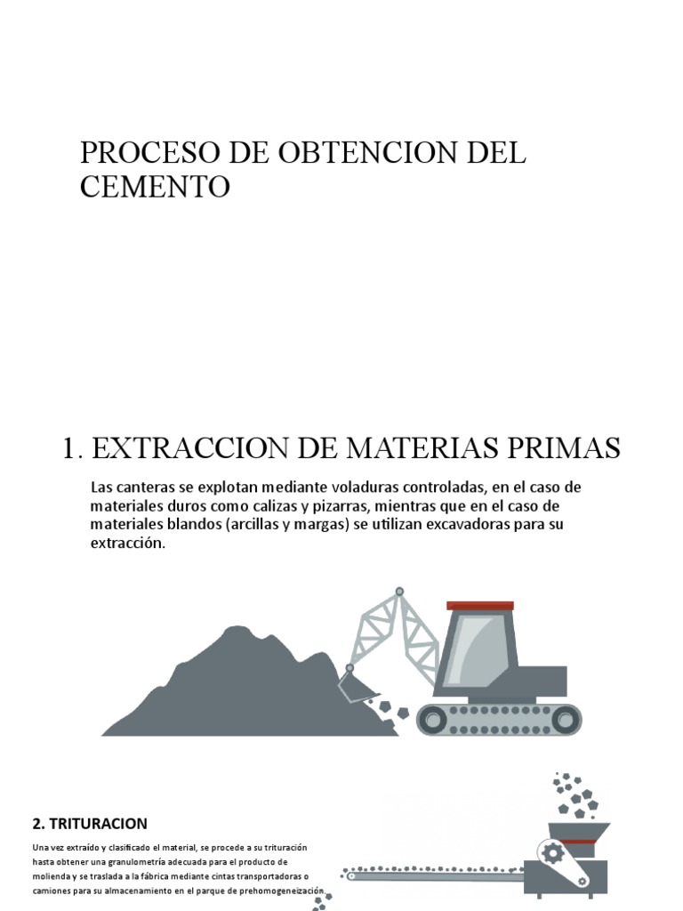 Proceso de Obtencion Del Cemento | PDF | Cemento | Molino (molienda)