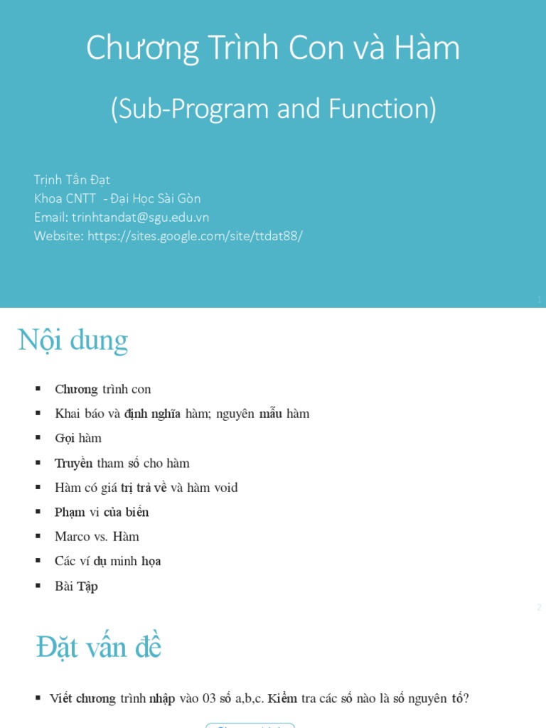 CSLT 4 ChuongTrinhConVaHam | PDF