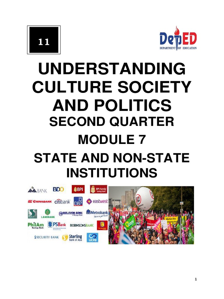 9 Q2UCSP Q2 Week 1 M7 STATE AND NON STATE INSTITUTIONS | PDF ...