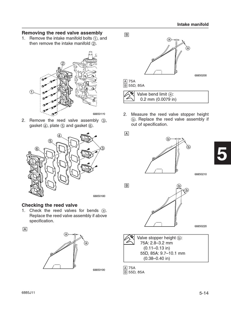 Removing The Reed Valve Assembly: Intake Manifold | PDF | Propulsion ...