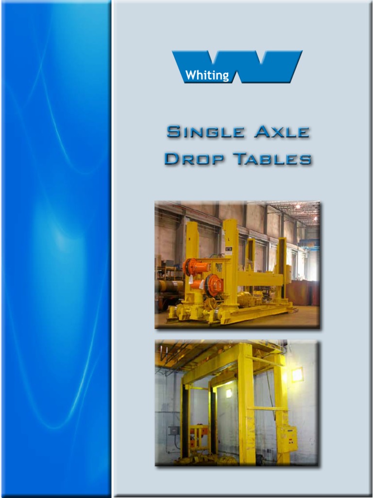 WHITING - Brochure - 50 Ton Drop Tables | PDF | Rail Transport ...