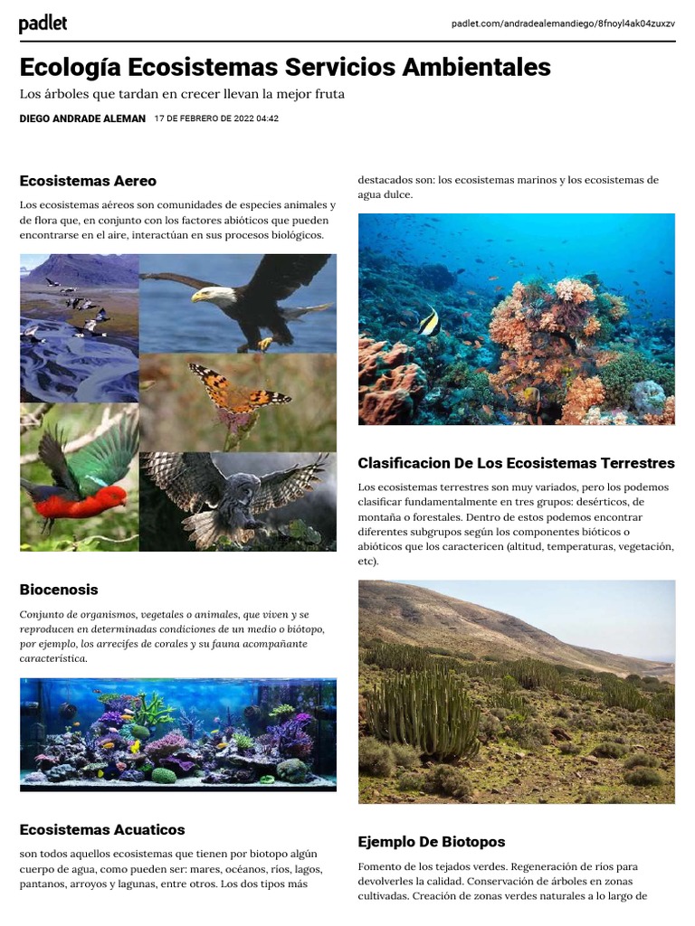 Ecología Ecosistemas Servicios Ambientales | PDF | Ecosistema | Entorno natural