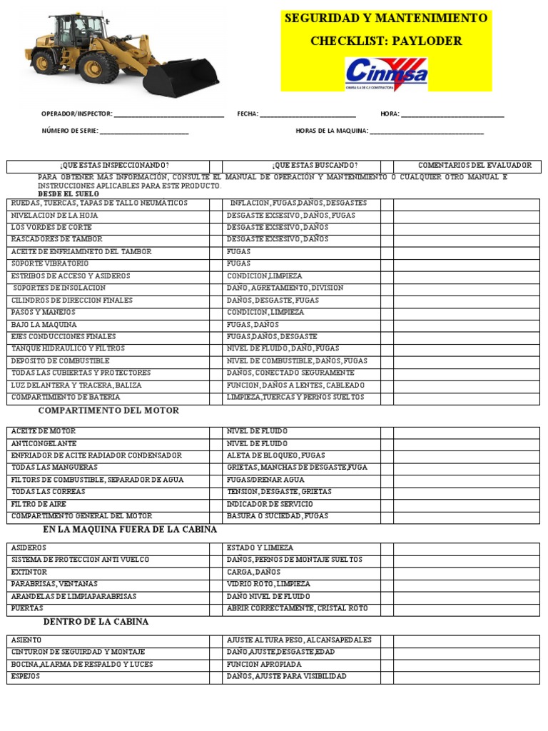 Checklist Payloder | PDF