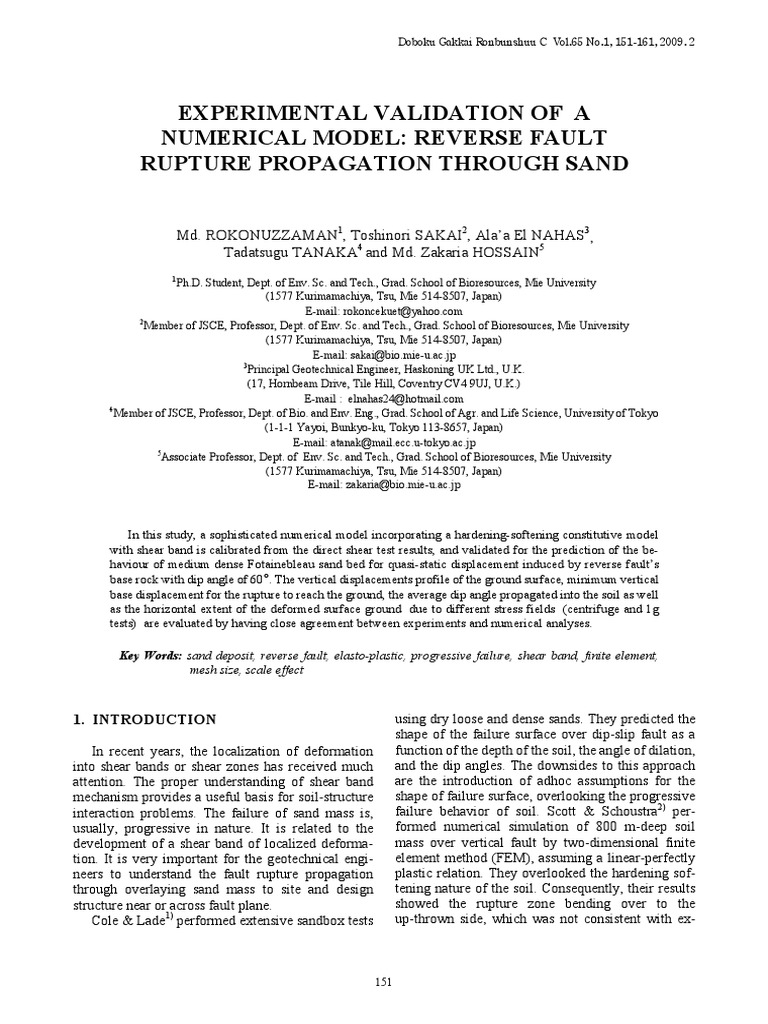 2009 Jsce | PDF | Fault (Geology) | Stress (Mechanics)