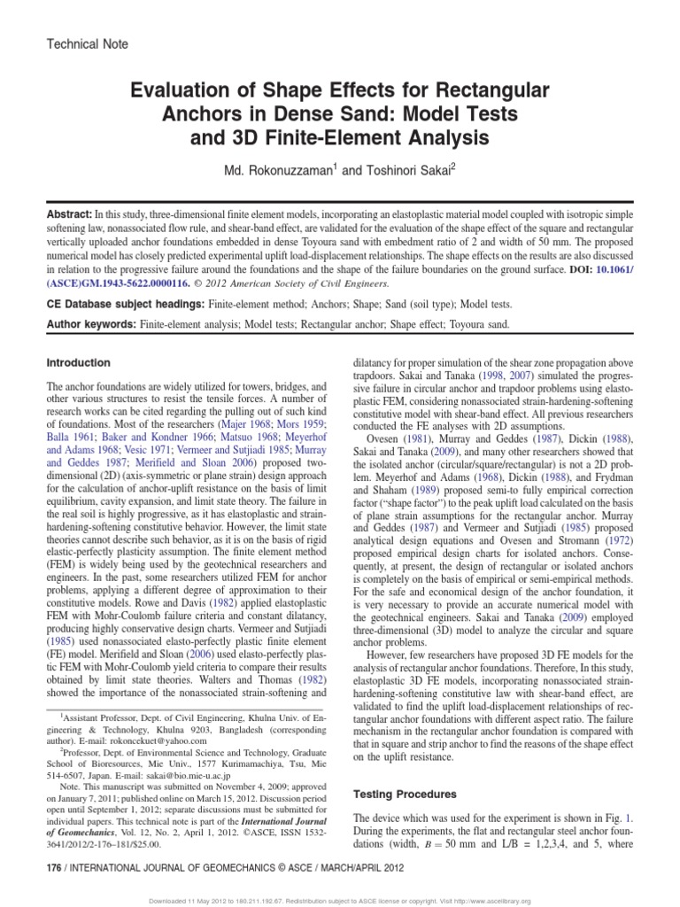 2012 Asce 1 | PDF | Geotechnical Engineering | Finite Element Method