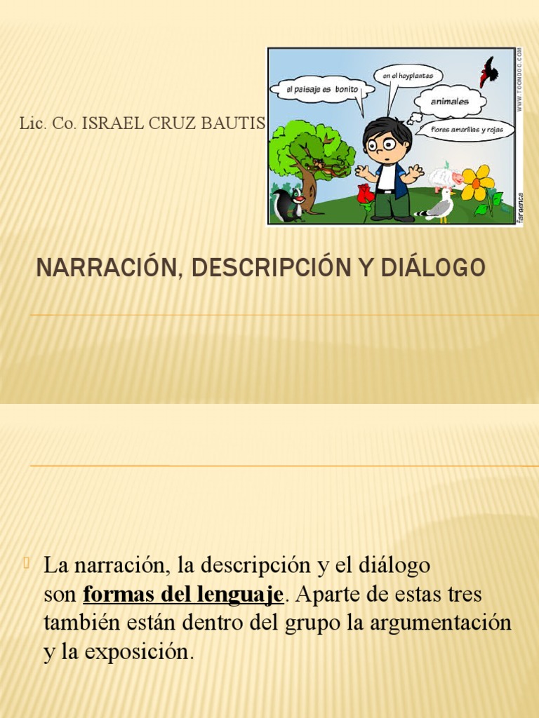 Narracion Dialogo Descripcion | PDF | Narración | Diálogo