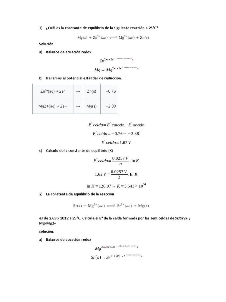 Del 1 Al 6 Lab de Electro Sem 4 | PDF | Redox | Energía libre de Gibbs