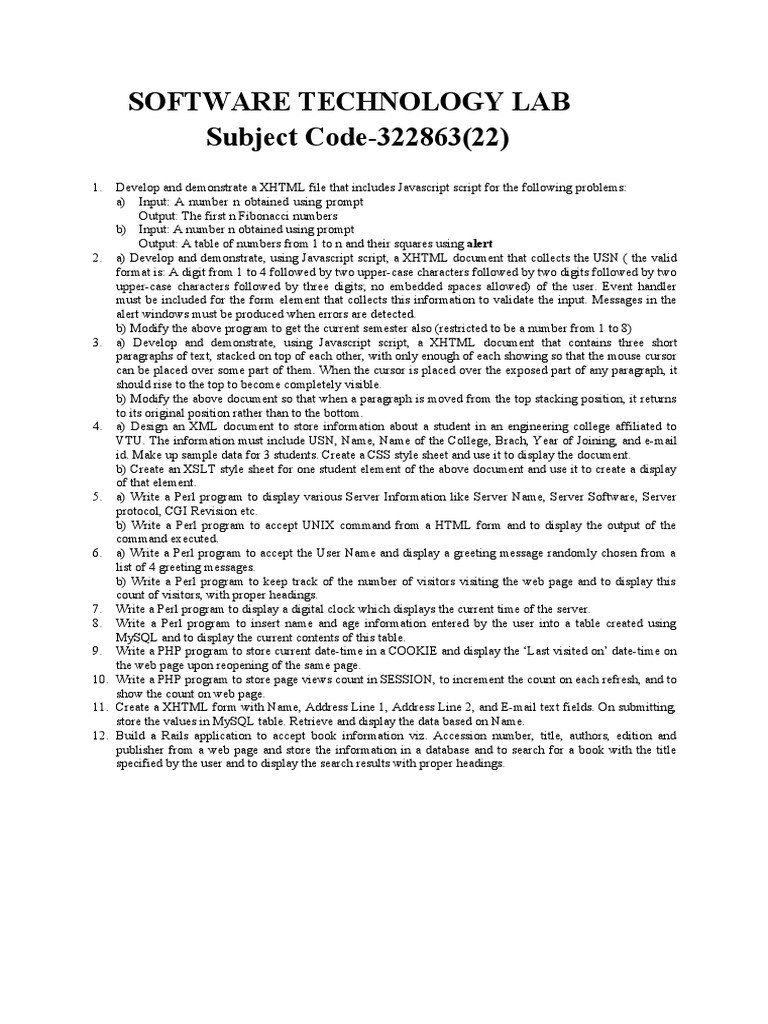 ST Lab Manual1 | PDF | Http Cookie | Networking