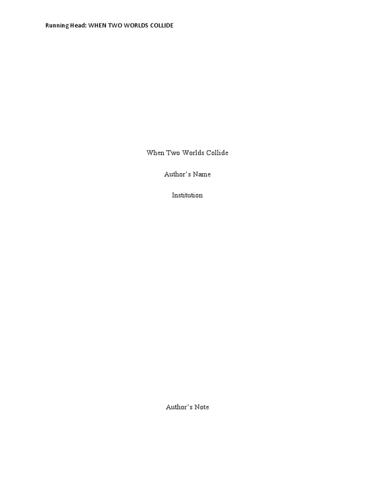 When Two Worlds Collide | PDF | Peru | Indigenous Peoples