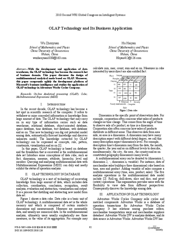 02 - OLAP Technology and Its Business Application | Download Free PDF ...