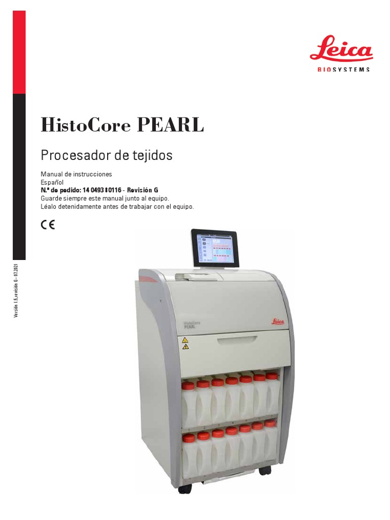HistoCore - PEARL - IFU - 1v5G Procesador de Tejidos | PDF | Laboratorios