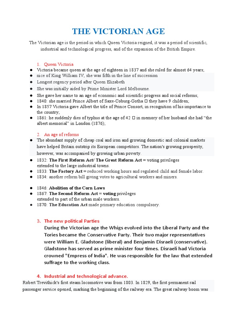 The Dawn of The Victorian Age | PDF | The Picture Of Dorian Gray | The ...