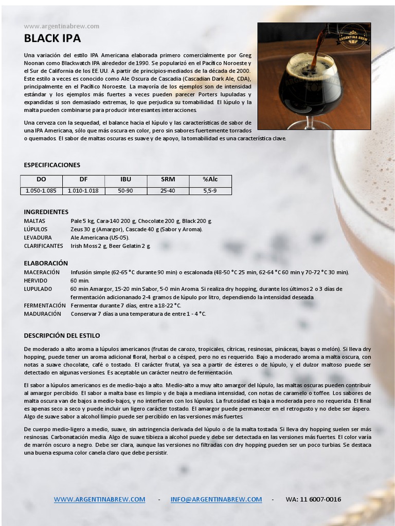 Black Ipa | PDF | Cerveza inglesa | Bebida