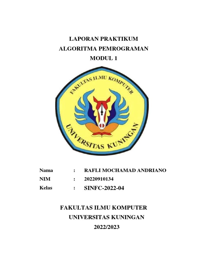 Praktikum Algoritma Pemrograman UNIKU | PDF