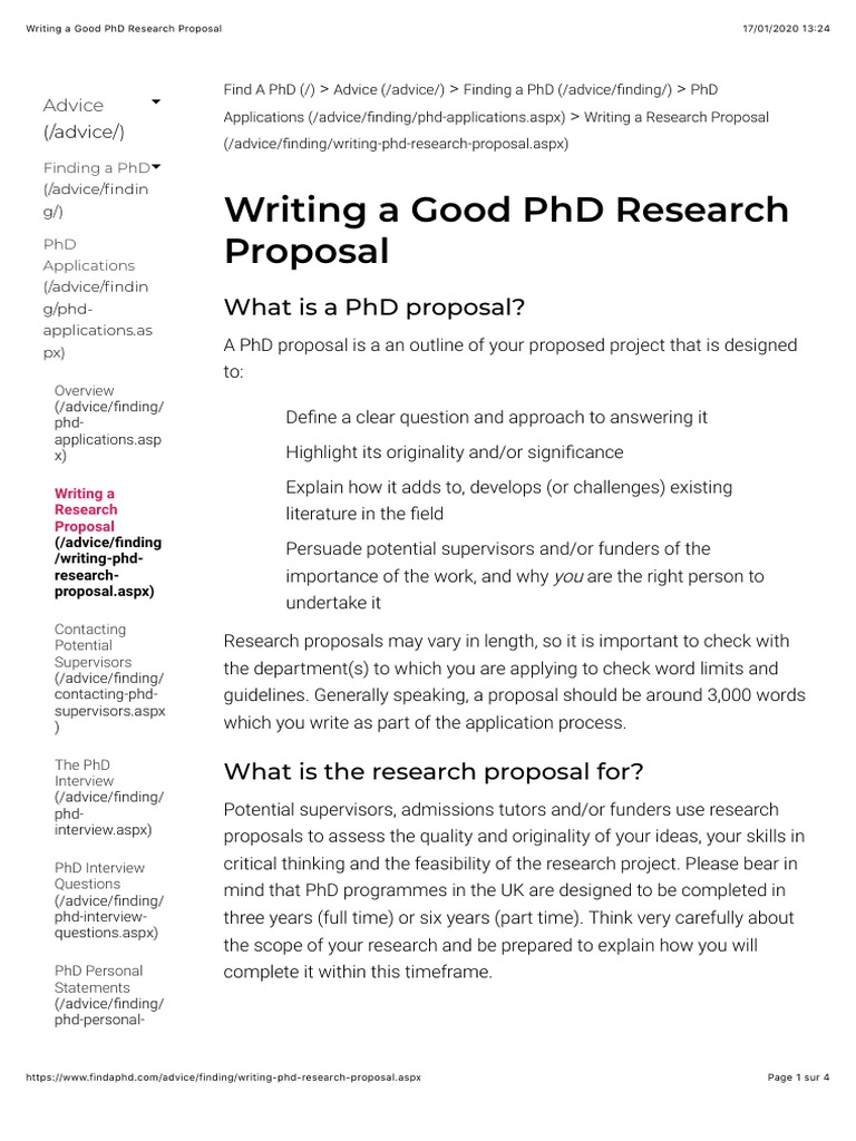 Writing a Good PhD Research Proposal | PDF | Empirical Research | Cognition