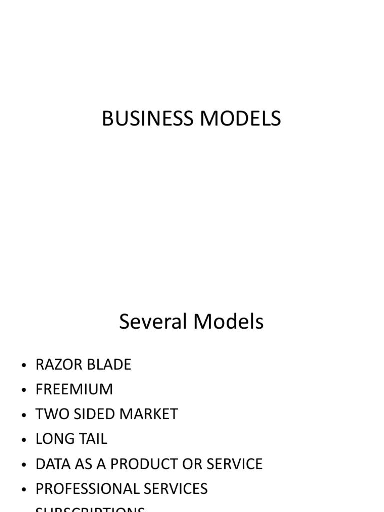 3.0 Business Models and IPR | PDF | Subscription Business Model ...
