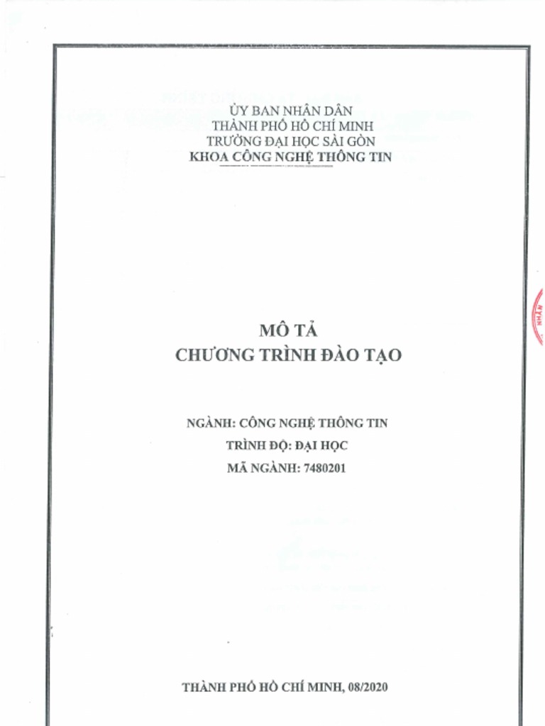 Mo Ta CTDT Nganh CNTT | PDF