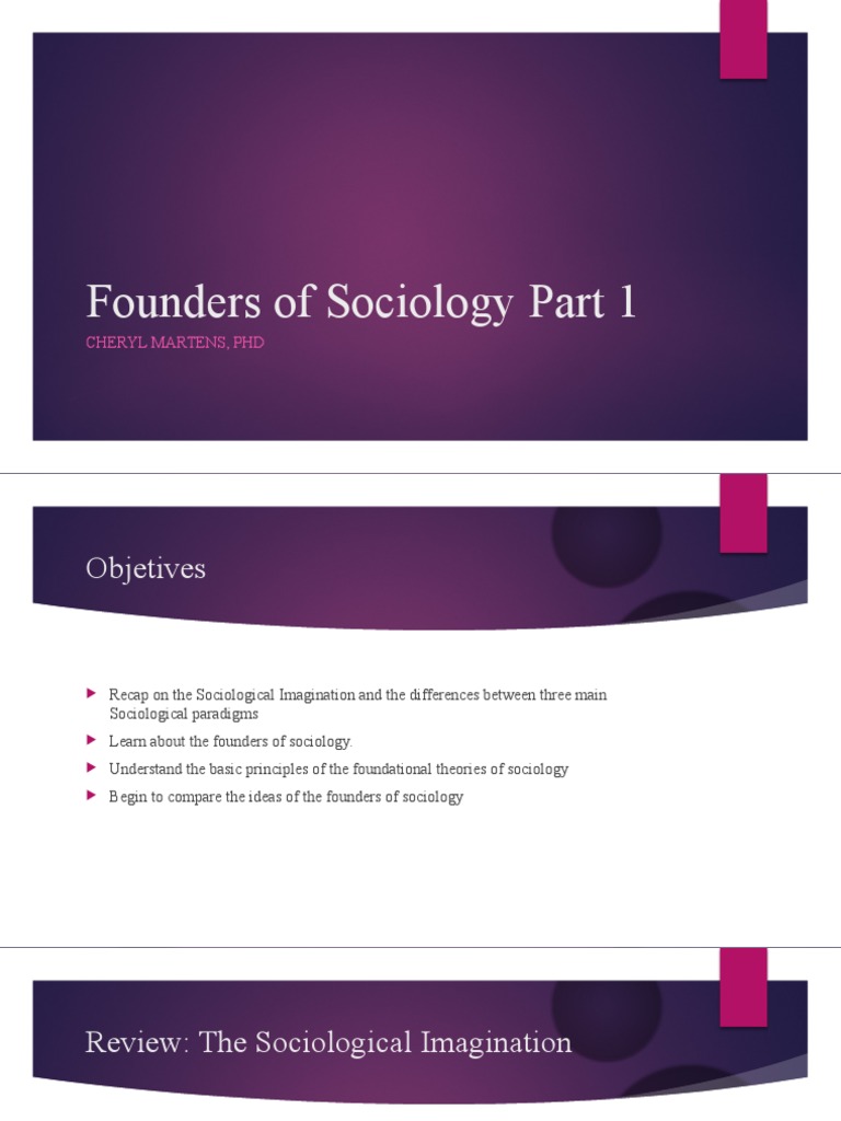 Founders of Sociology Overview | PDF | Sociology | Émile Durkheim